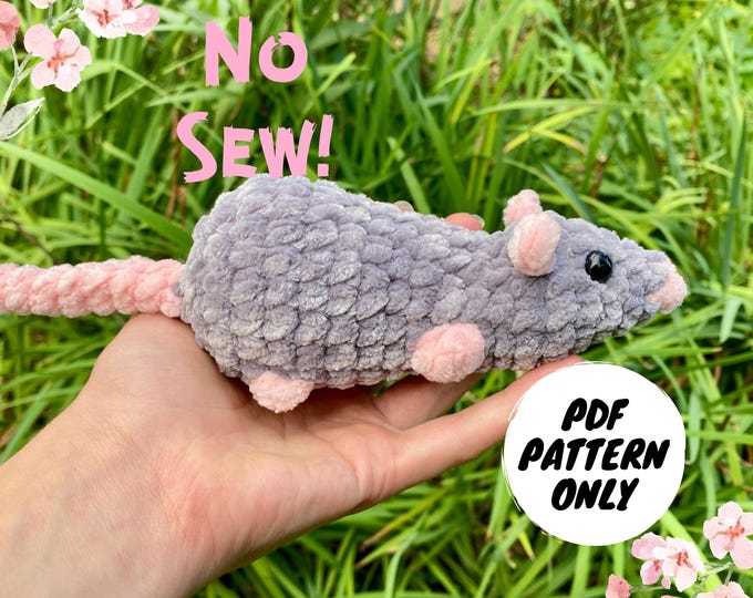 Crochet Rat Plushie, Amigurumi Rat, Crochet Plush - Etsy