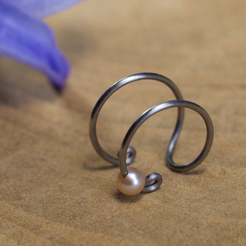 Pure Titanium Ear Cuff Cartilage Earring for Non Pierced Ear - Etsy