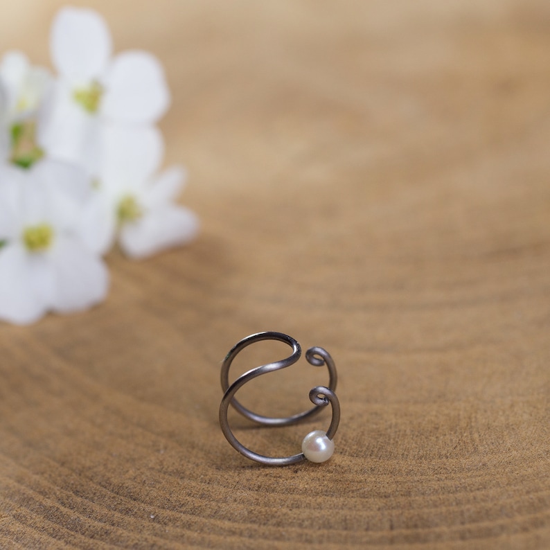 Pure Titanium Ear Cuff Cartilage Earring for Non Pierced Ear - Etsy