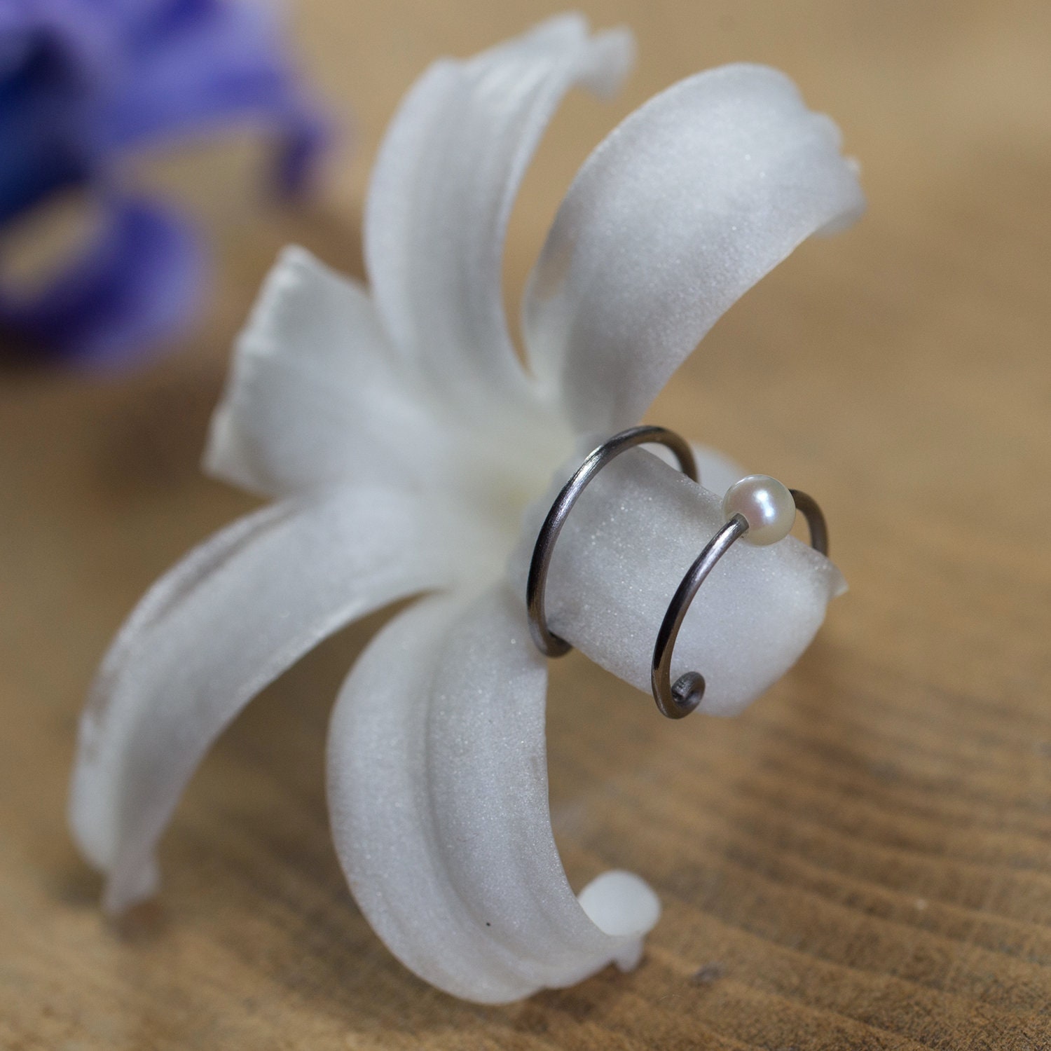 Pure Titanium Ear Cuff Cartilage Earring for Non Pierced Ear | Etsy