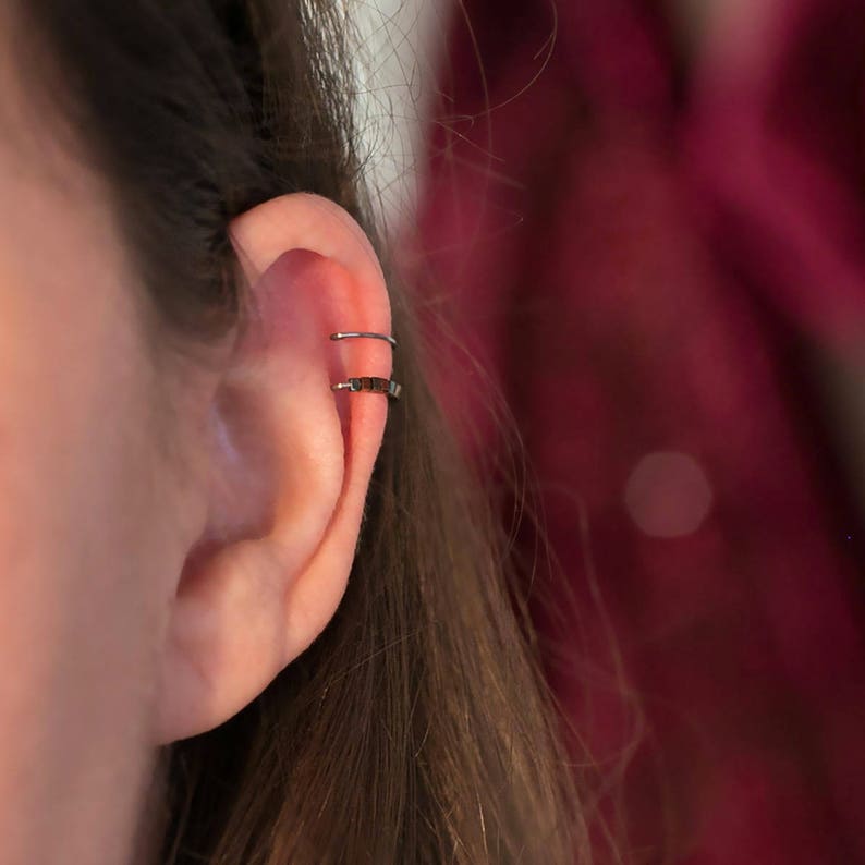 Pure Titanium Ear Cuff Cartilage Earring for Non Pierced Ear - Etsy