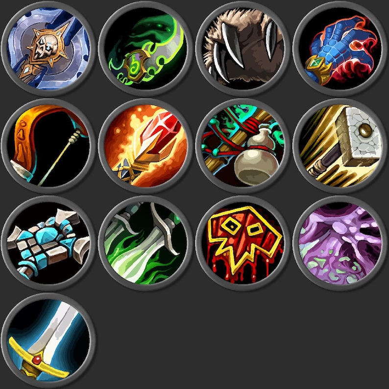 World of Warcraft HD & Minimalist Class Icons | Class Colored Frames ...