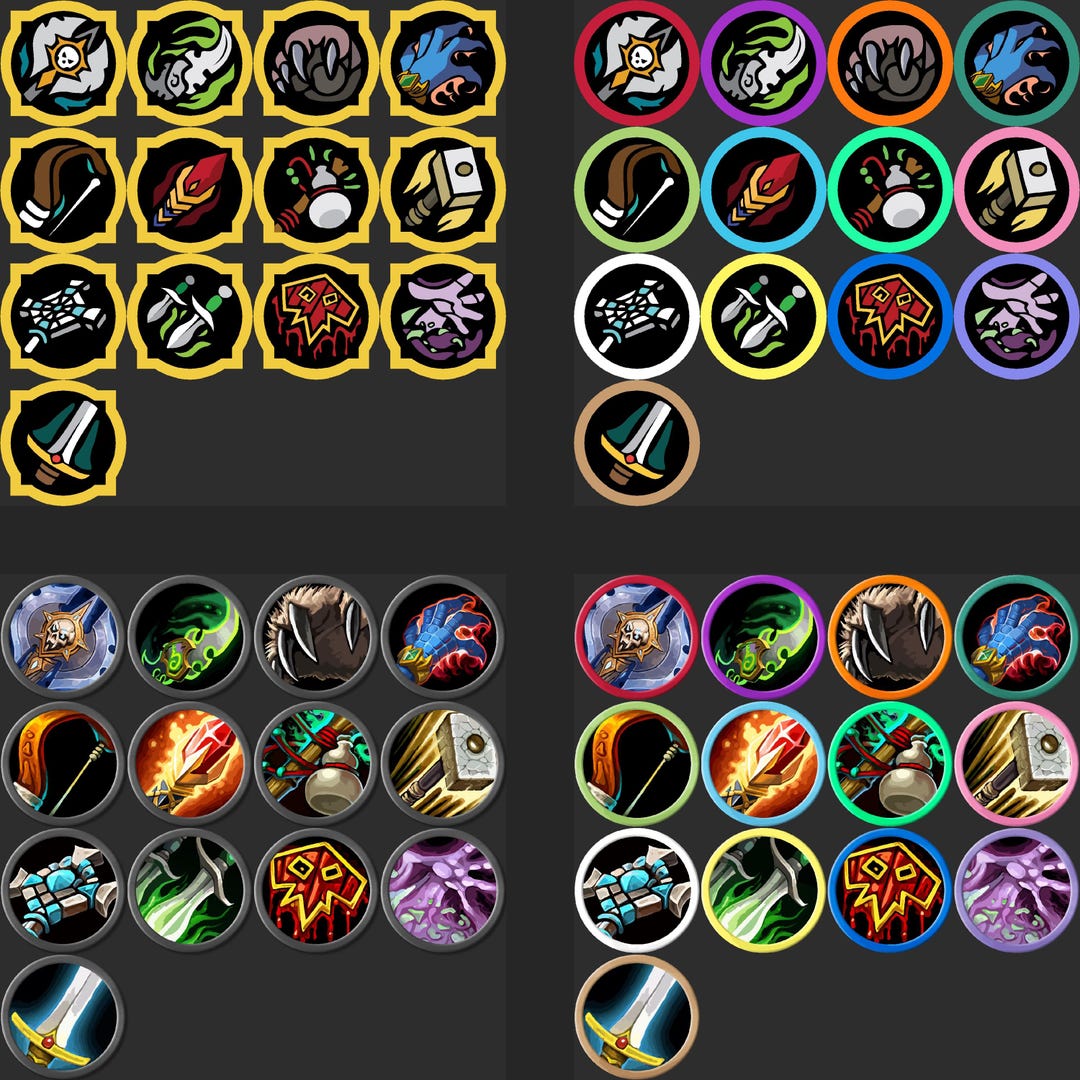 World of Warcraft HD & Minimalist Class Icons | Class Colored Frames | .SVG and .PNG | Vector ...