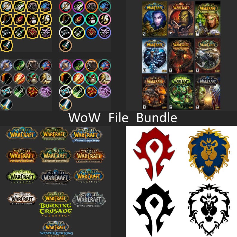 World of Warcraft Bundle | .SVG and .PNG | Vector Digital Download - Etsy