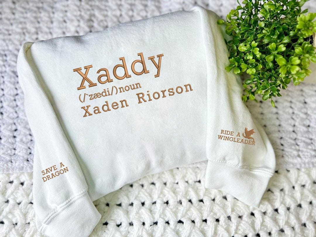 Xaddy Embroidered Sweatshirt, Fourth Wing Iron Flame Shirt, Xaden ...