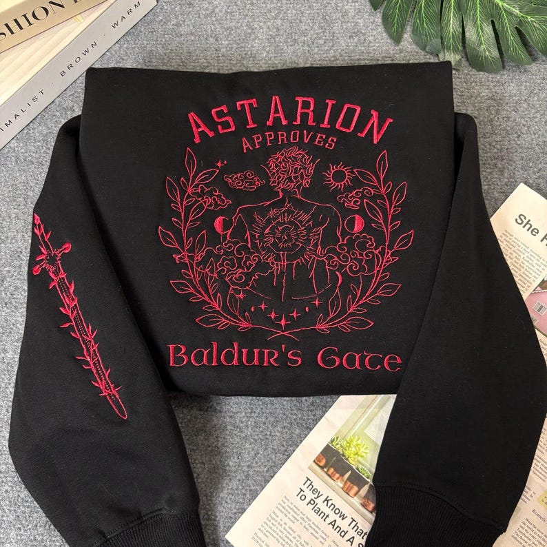 Astarion Baldurs Gate Embroidered Sweatshirt, Astarion Baldurs Gate 3 ...