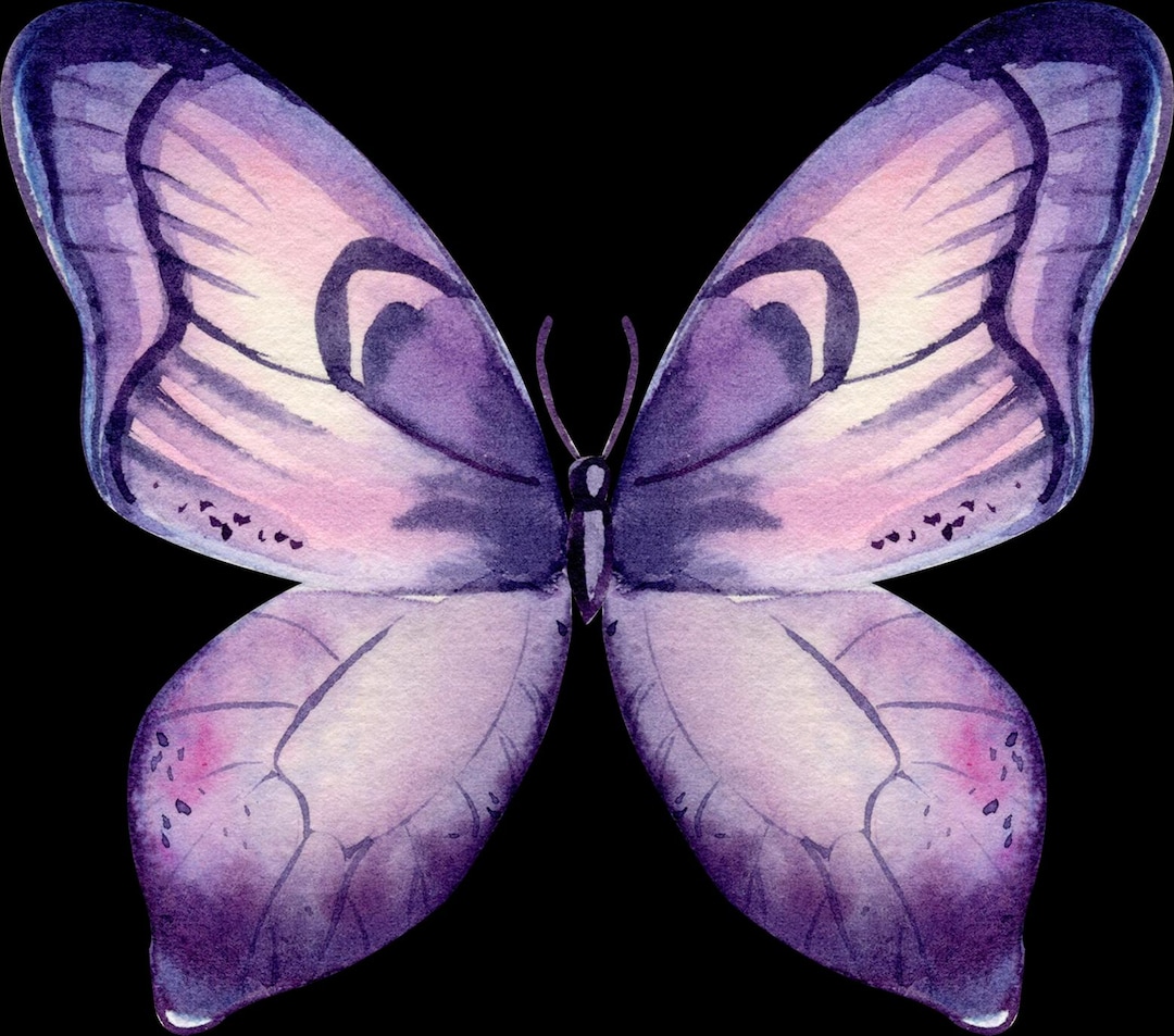 Lovely Purple Butterfly Clipart PNG Handcrafted Butterfly Design ...