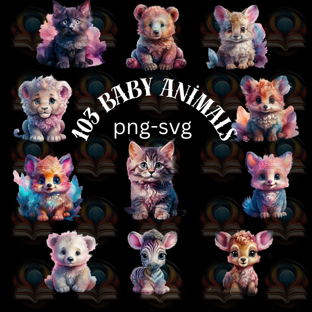 103 Cute Animal PNG ,watercolor Cute Animals Clipart, Watercolor ...