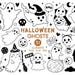 Pink Halloween Clipart Set Cute Ghost, Pumpkin, Candy, Spider & Web ...