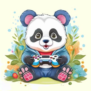 Watercolor Cute Panda Clipart Adorable Baby Pandas Commercial Use PNG Cute Panda - Etsy