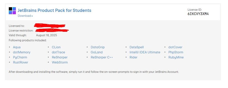 Jetbrains ALL IDE License All Products Pack Subscription One Year ...