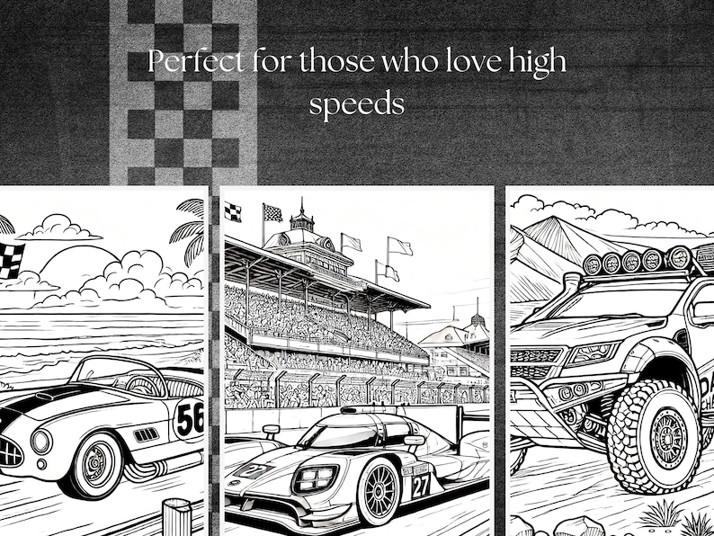 Printable Race Car Coloring Pages for Children Racing Car Coloring Book ...