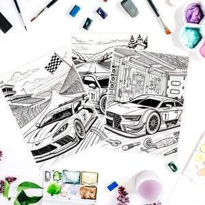 Printable Race Car Coloring Pages for Children Racing Car Coloring Book ...