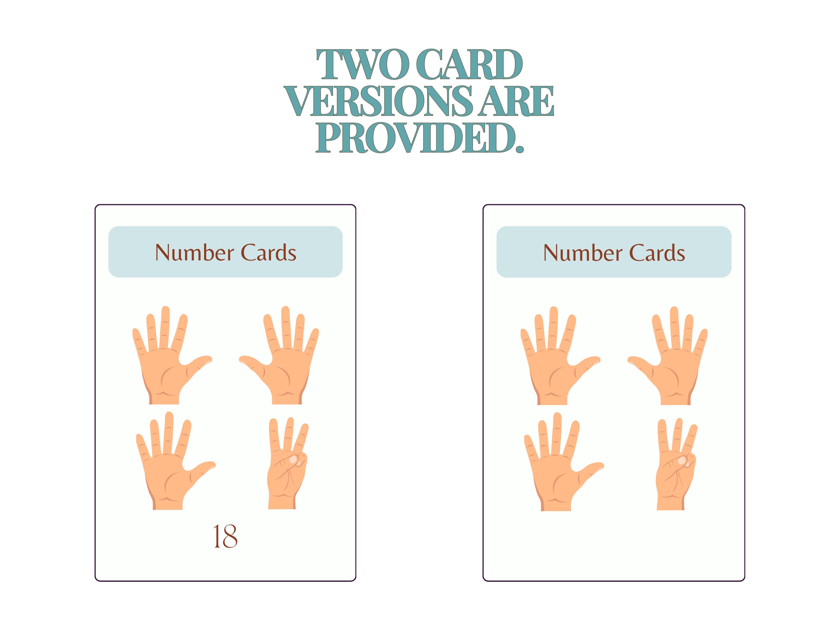 Numbers Flashcards for Kids Educational Activity for Preschoolers and ...