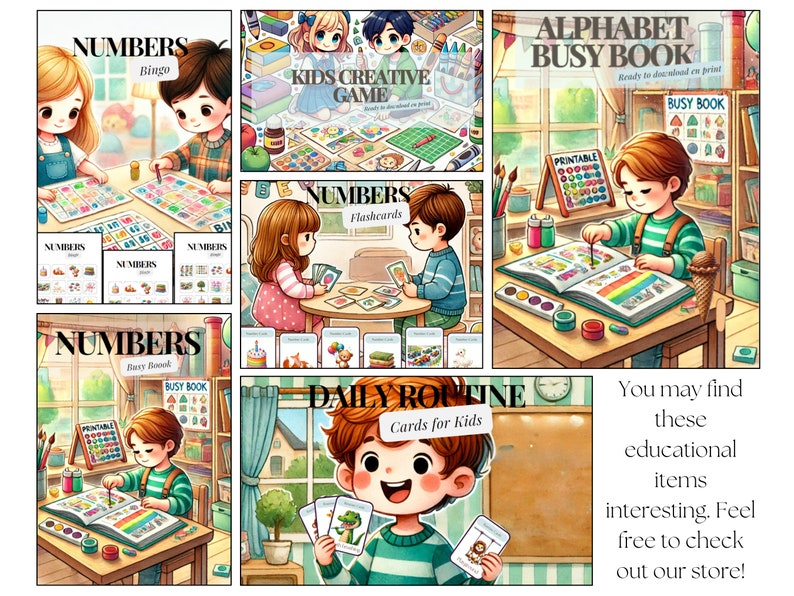 Numbers Memory Game for Kids Educational Activity Matching Game for ...