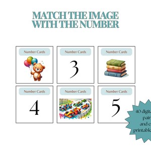 Numbers Memory Game for Kids Educational Activity Matching Game for ...