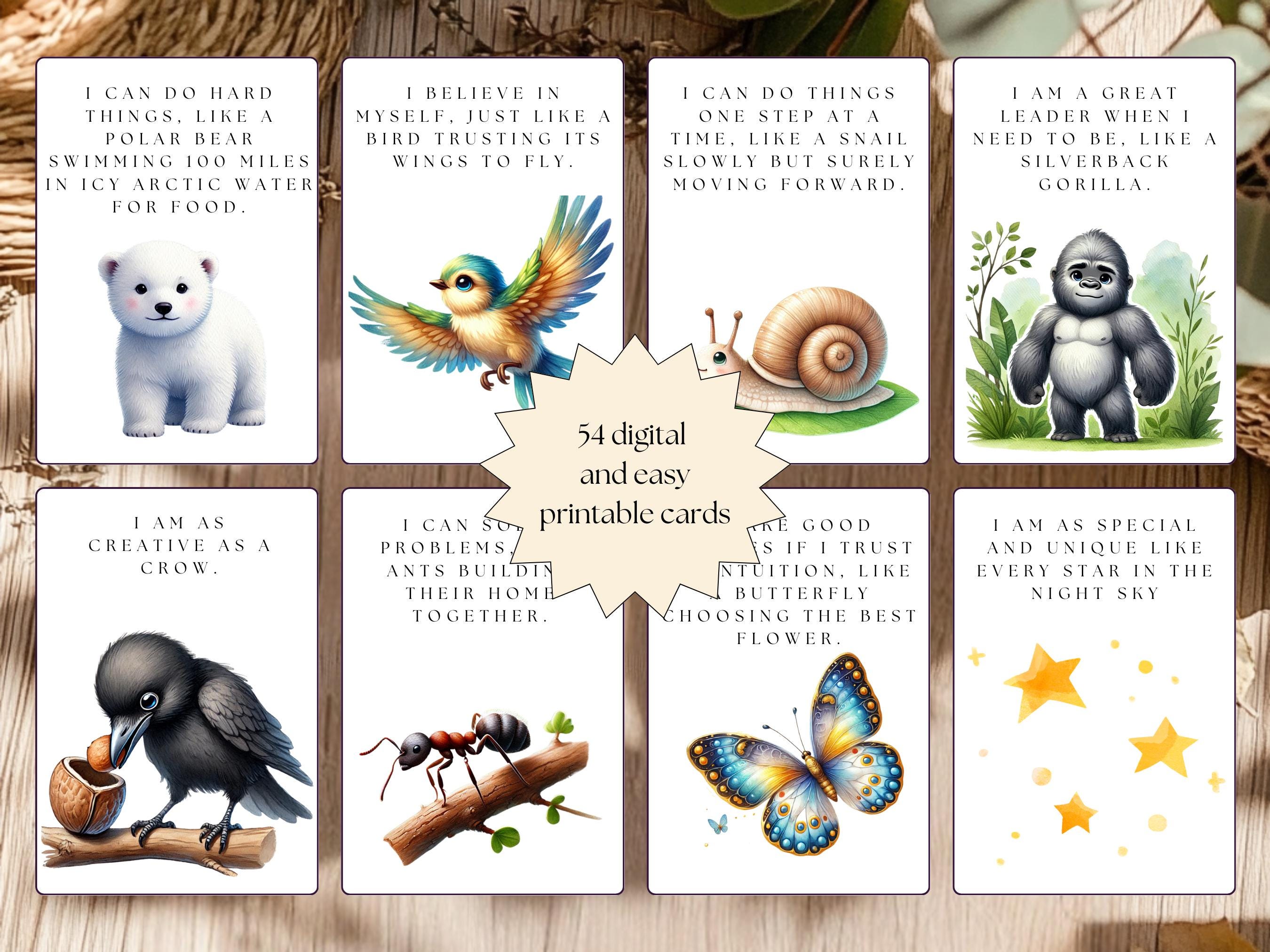 Affirmation Card Nature Inspired for Kids Encourage Positive Thinking ...