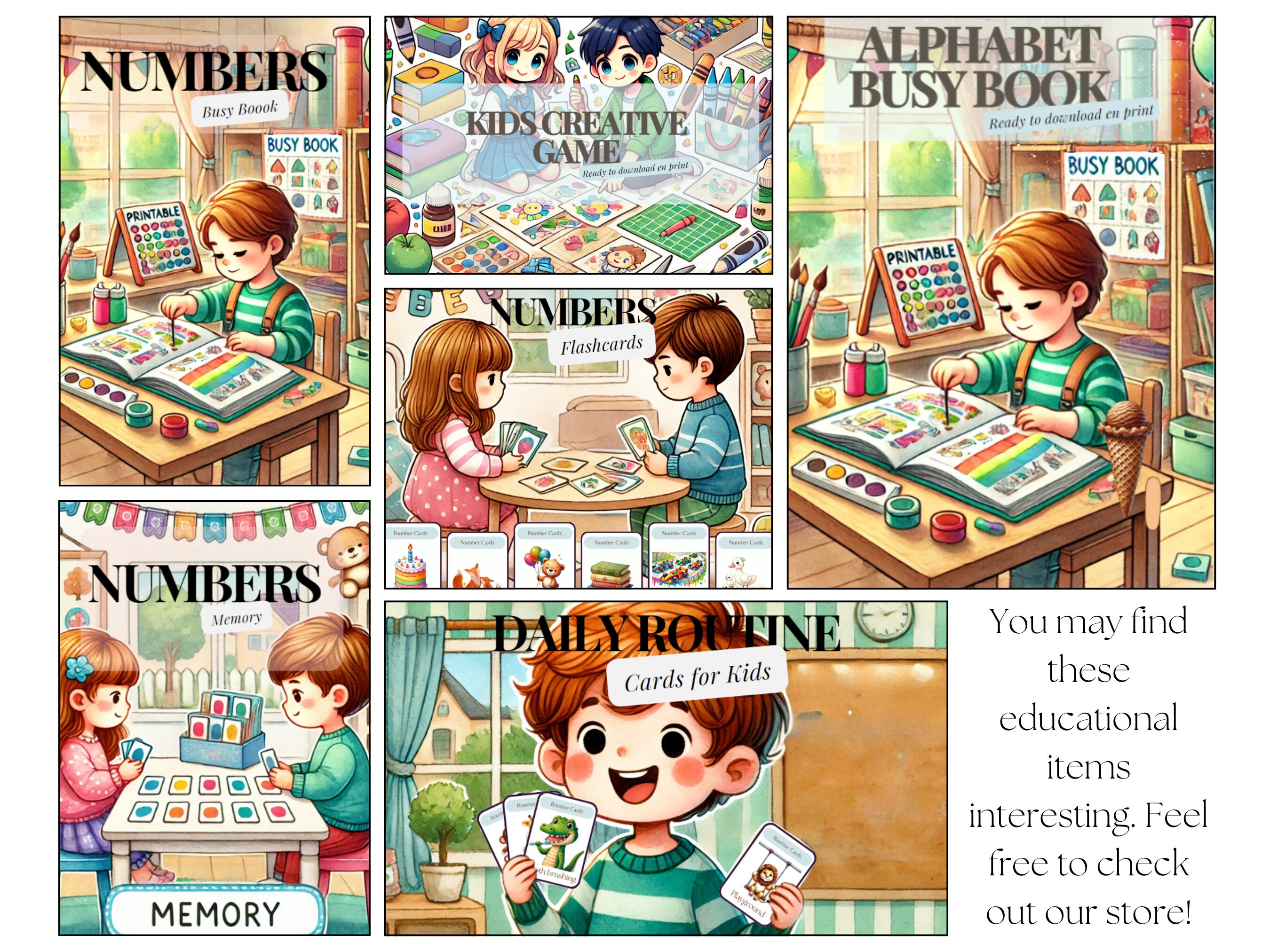 Numbers Flashcards for Kids Educational Activity for Preschoolers and ...