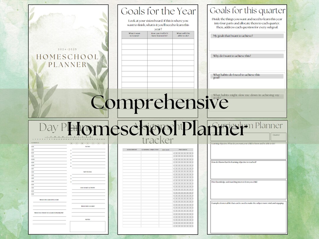 Printable Ultimate Editable Homeschool Planner Structured Support for ...