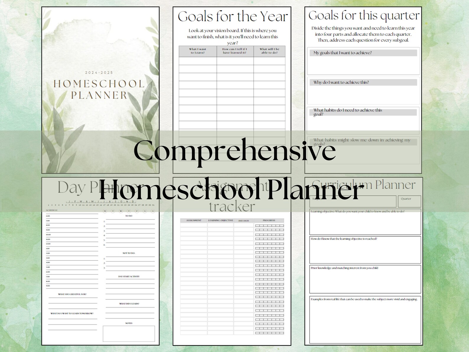Printable Ultimate Editable Homeschool Planner Structured Support for ...