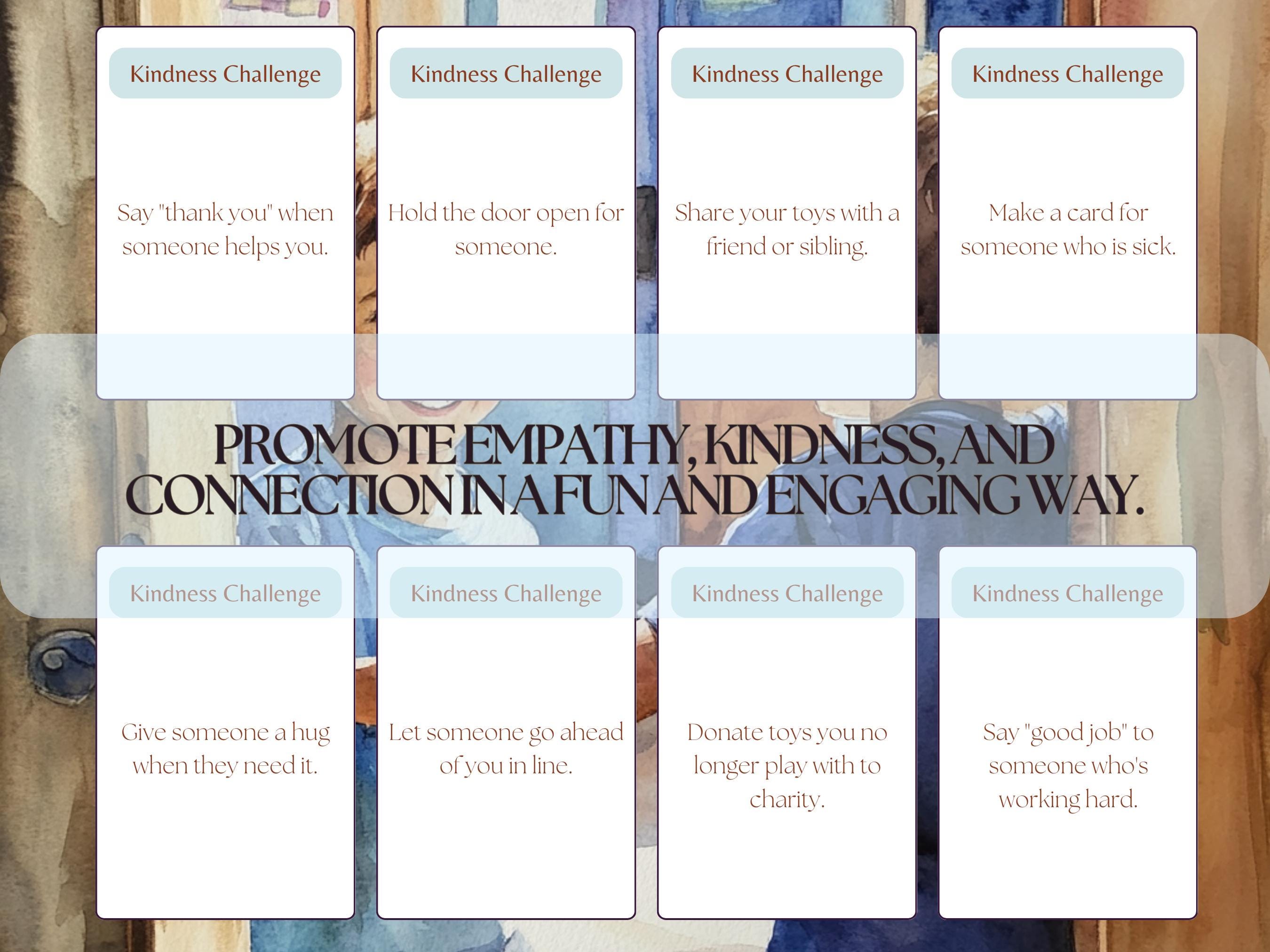 Kindness Flashcards for Kids Daily Challenge Family-friendly Activity ...