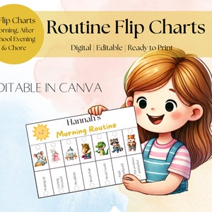Editable Routine Flip Chart for Children Morning After School Evening ...