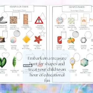 Shapes Scavenger Hunt for Kids Indoor and Outdoor Educational Activity ...