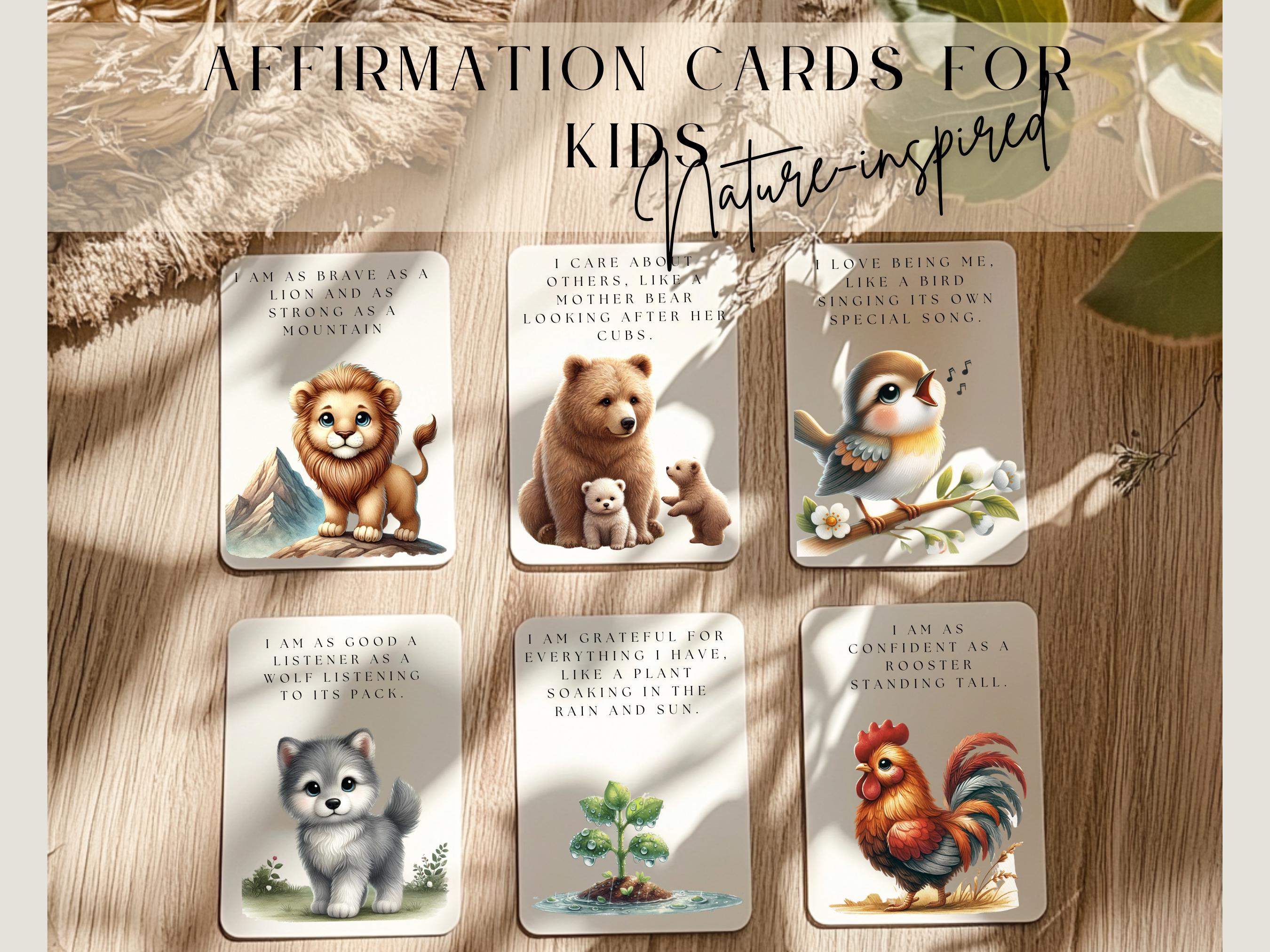 Affirmation Card Nature Inspired for Kids Encourage Positive Thinking ...