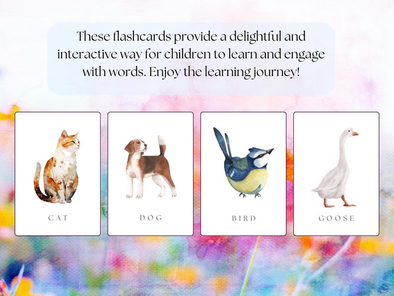 72 Everyday Words Flashcards for Kids Educational Activity Printable ...