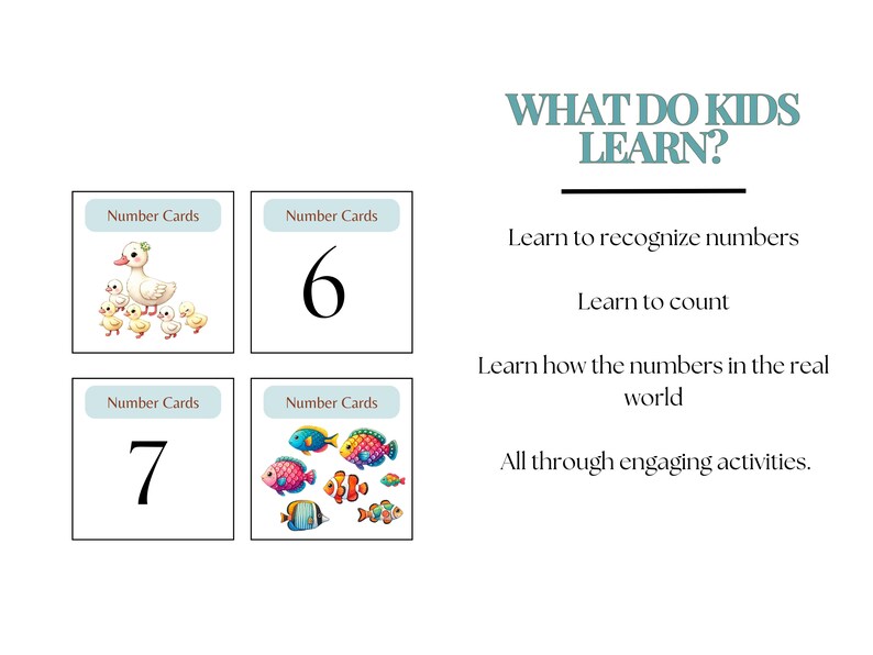 Numbers Memory Game for Kids Educational Activity Matching Game for ...