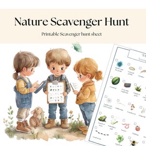 Nature Scavenger Hunt for Kids Outdoor Educational Activity Printable ...