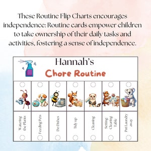 Editable Routine Flip Chart for Children Morning After School Evening ...