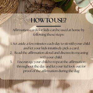 Affirmation Card Nature Inspired for Kids Encourage Positive Thinking ...