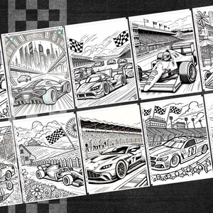 Printable Race Car Coloring Pages for Children Racing Car Coloring Book ...
