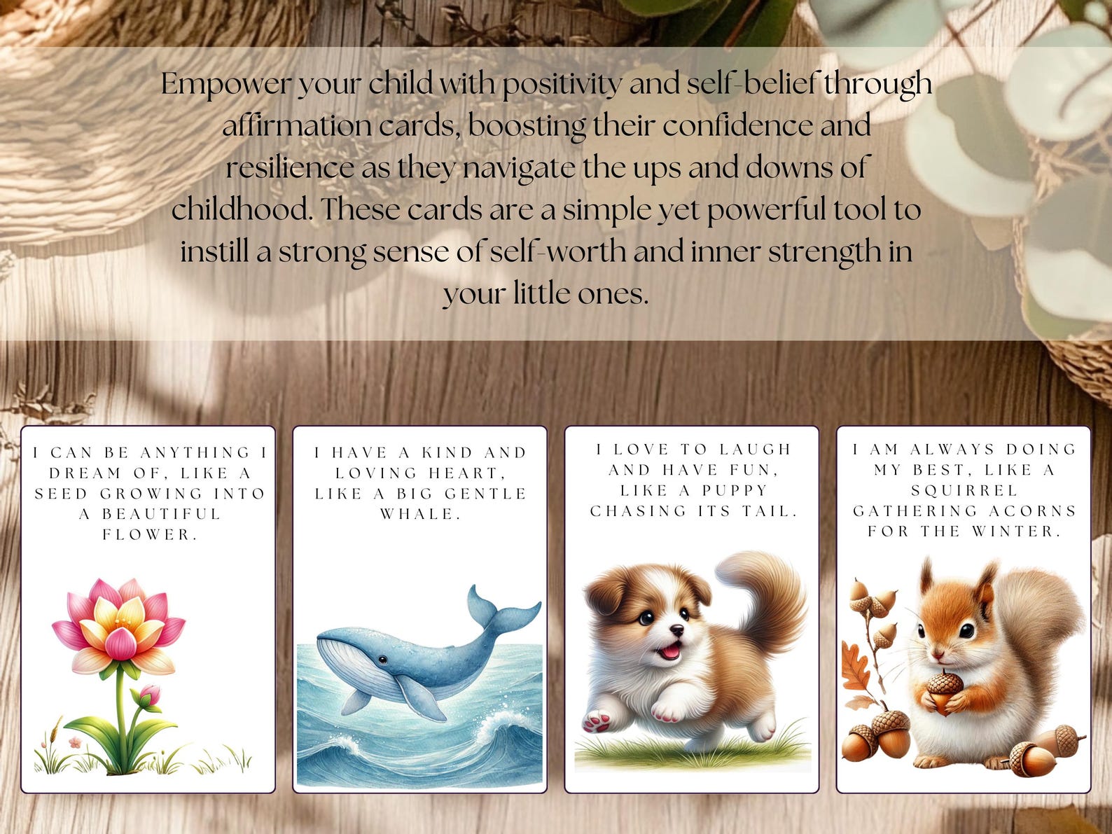 Affirmation Card Nature Inspired for Kids Encourage Positive Thinking ...