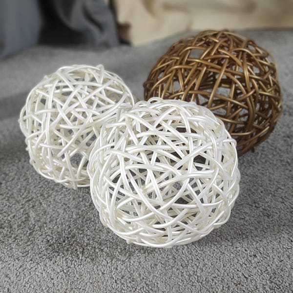 Rattan Balls - Etsy