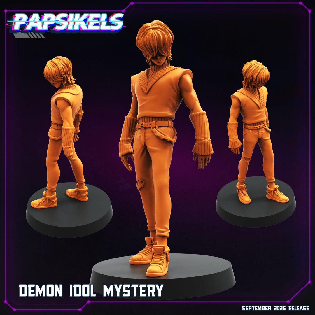 3D Printed Demon Idol Mystery Kpop Demon Hunters Resin Figurine 32mm ...