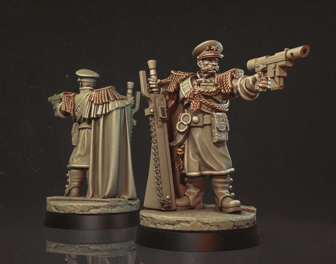 Noctern Mordian Iron Guard Admiral Suttungr Scifi Wargame Roleplay 32mm ...