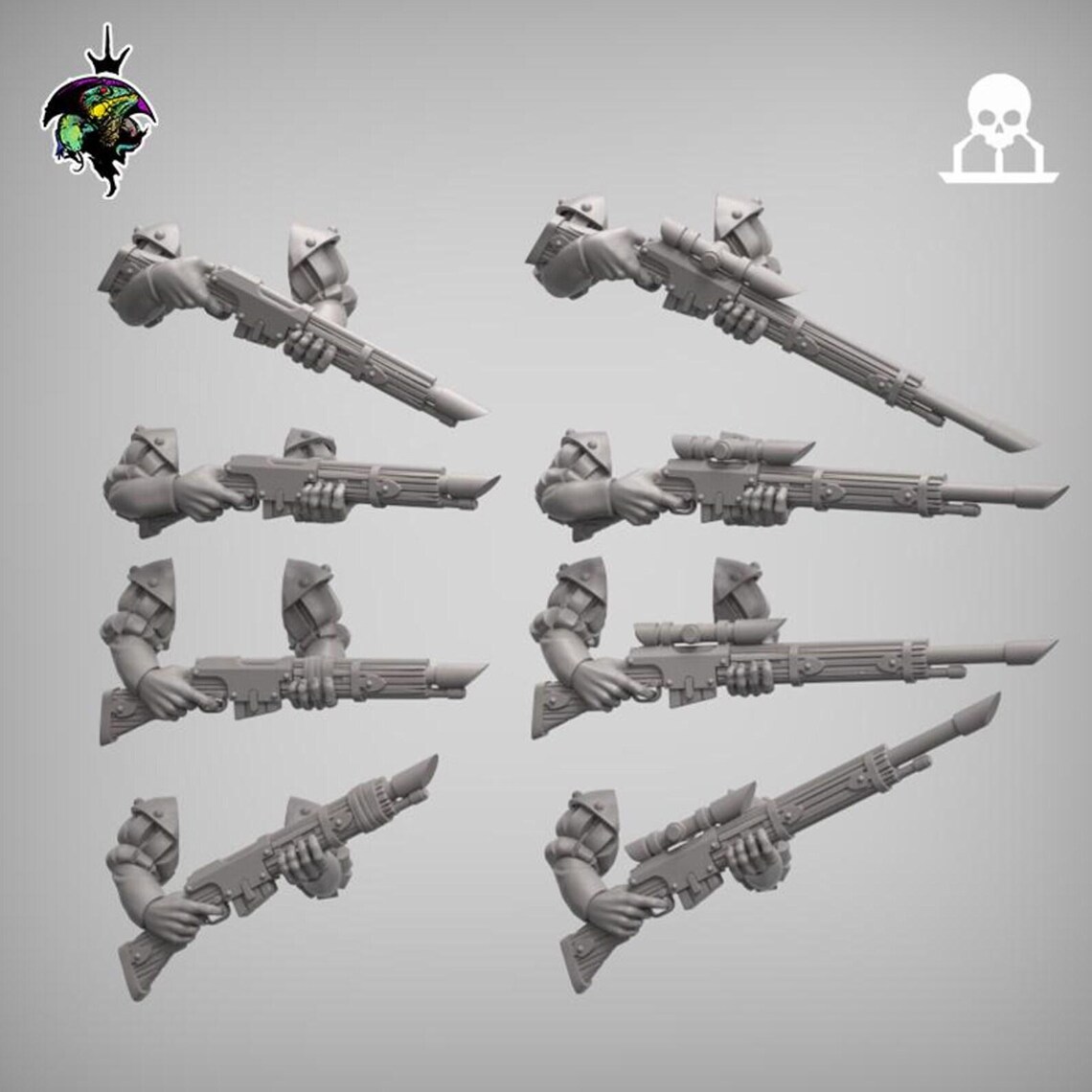 Space Militia Weapons Set X15 Scifi Wargame Roleplay 32mm 3D Reptilian ...