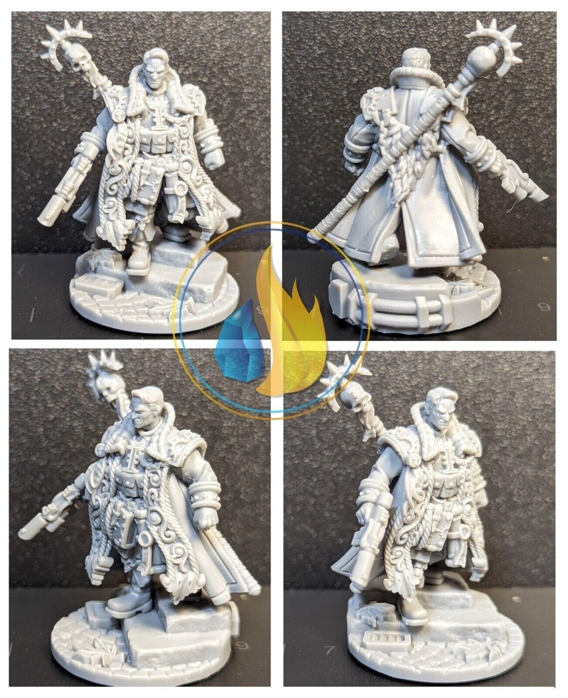 Noctern Mordian Iron Guard Admiral Suttungr Scifi Wargame Roleplay 32mm ...