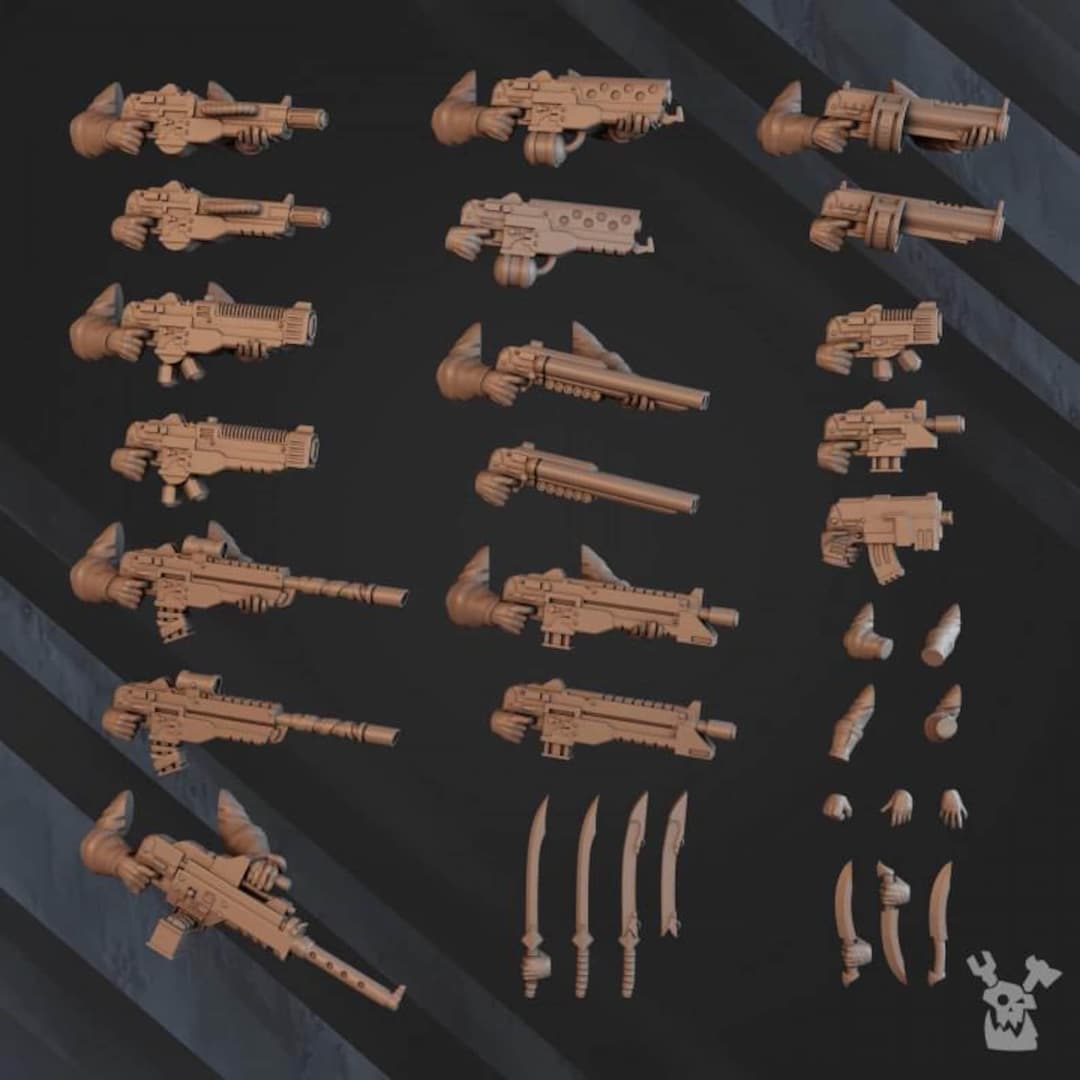 Bedouin Desert Stalkers Weapons Kit Scifi Wargame Roleplay 32mm 3D ...