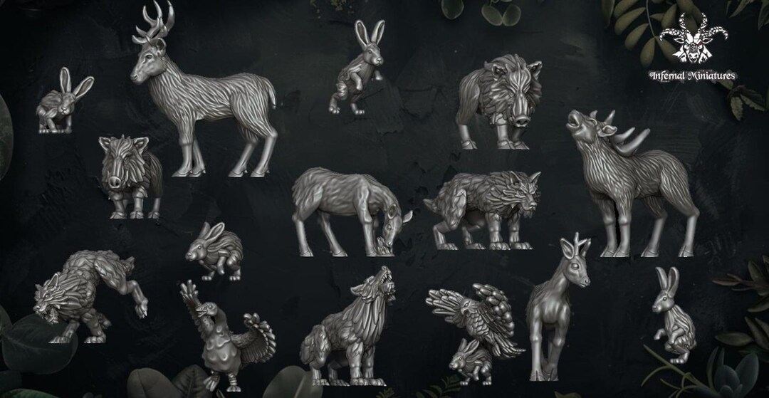 The Royal Hunt - Animals - Oldhammer 28mm Fantasy Wargame 3D Infernal ...
