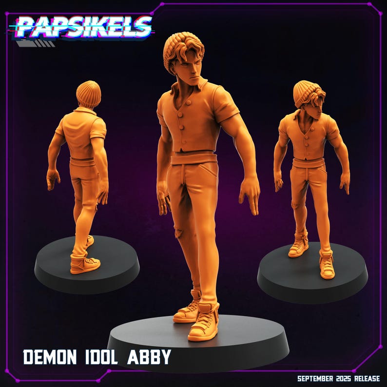 3D Printed Demon Idol Abby Kpop Demon Hunters Resin Figurine 32mm Proxy ...