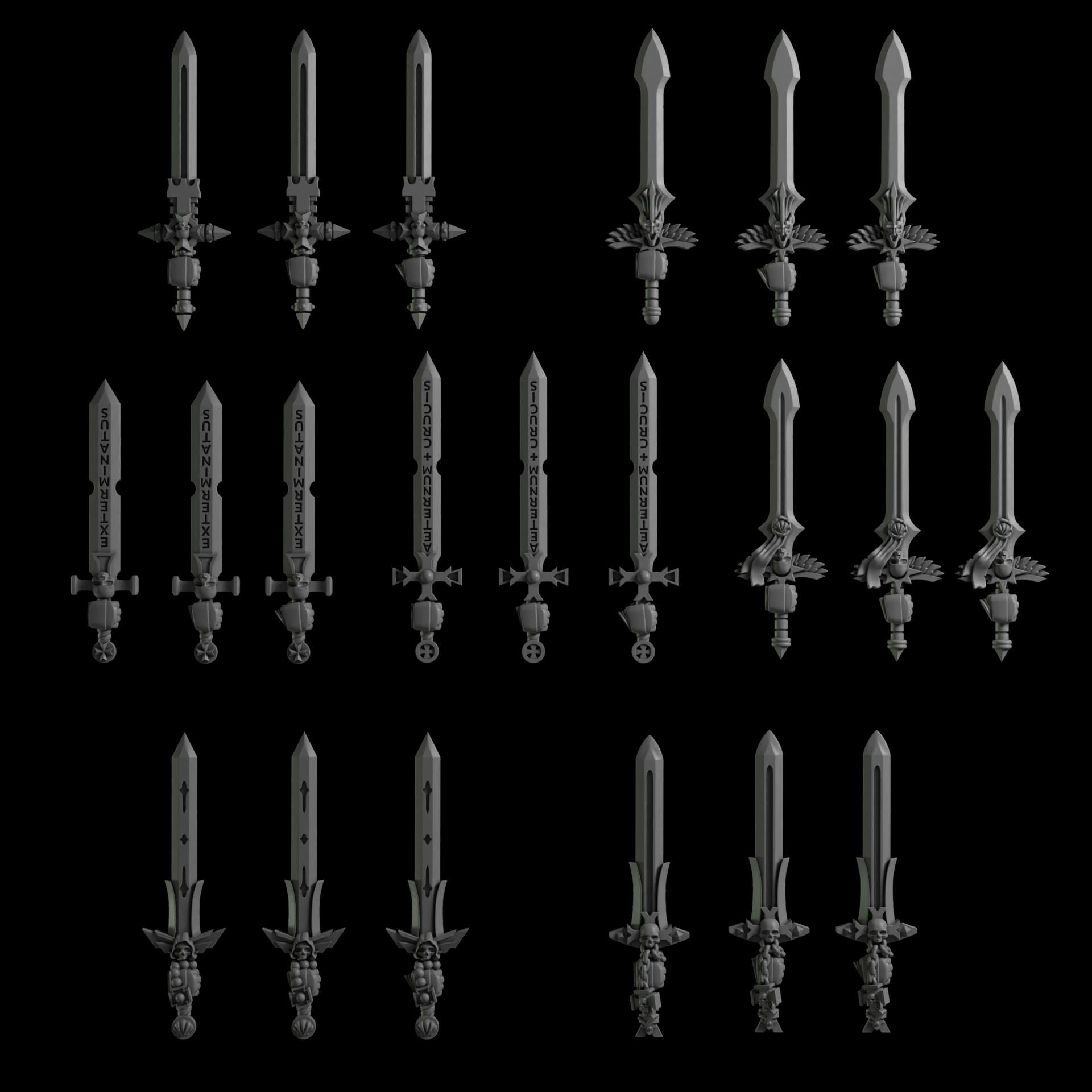 Swords X21 Scifi Space Warriors Wargame SM Scaled Heroic 32mm Greytide ...
