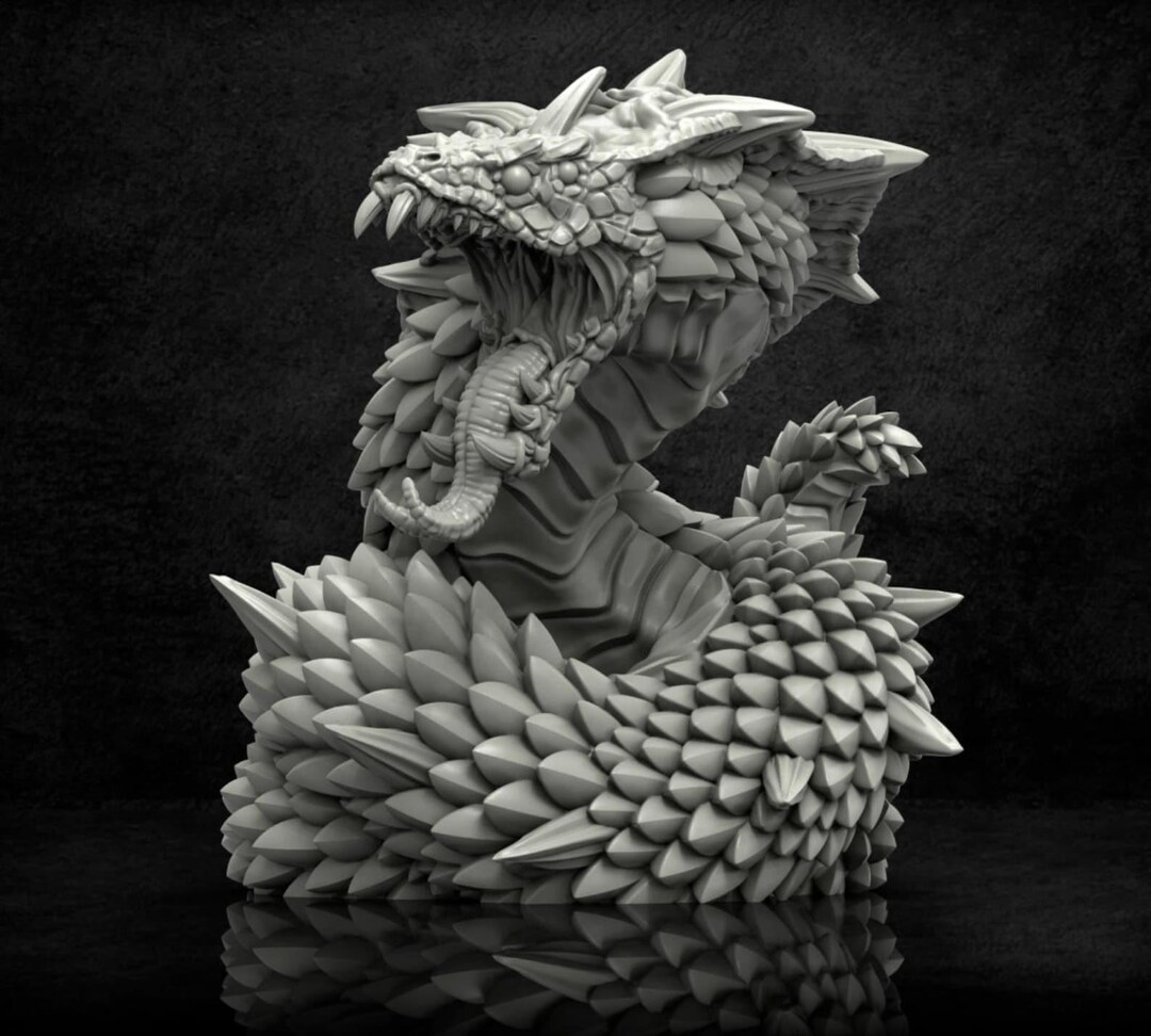 3D Printed Miniature Ancient Basilisk Arkham Horror Cthulhu Lovecraft ...