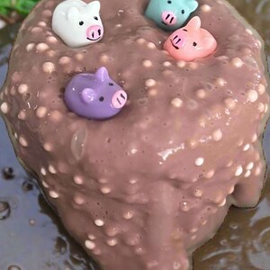 Mud Bath/foam Slime/ Scented Chocolate/ Pig Charms/ Crunchy Slime ...