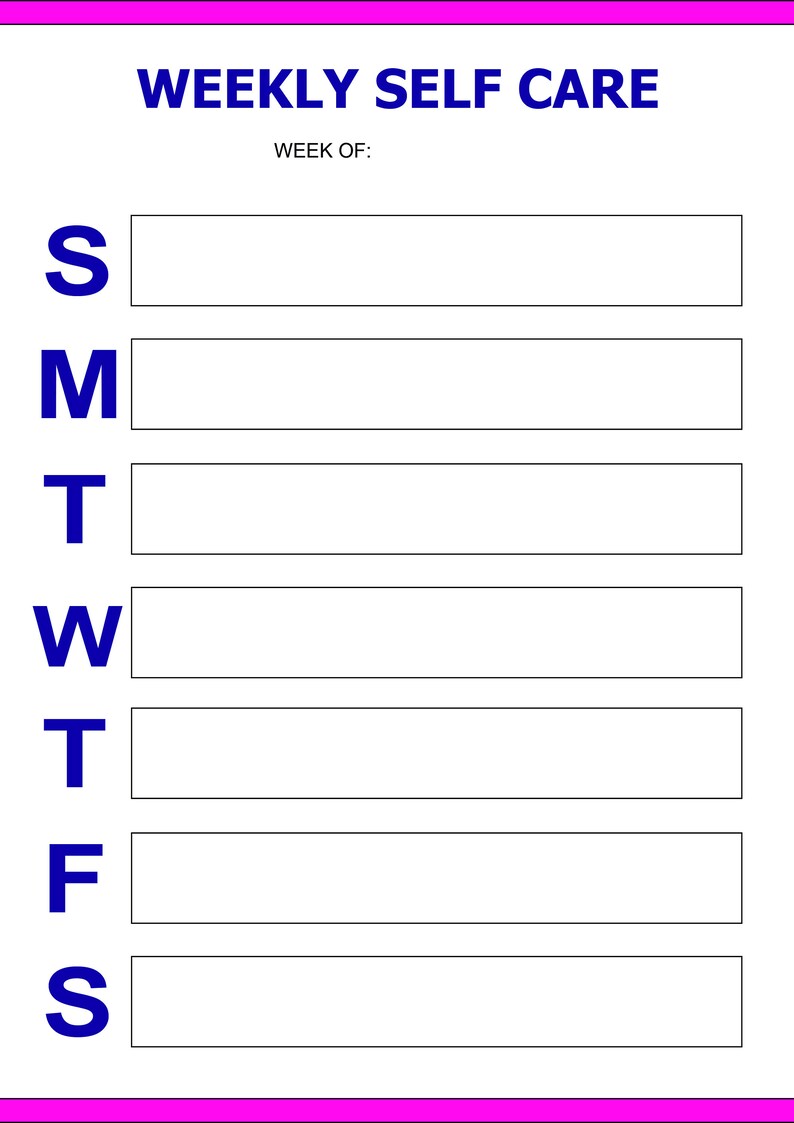 Weekly Self Care Planner, Digital Planner, Printable Planner, PDF ...