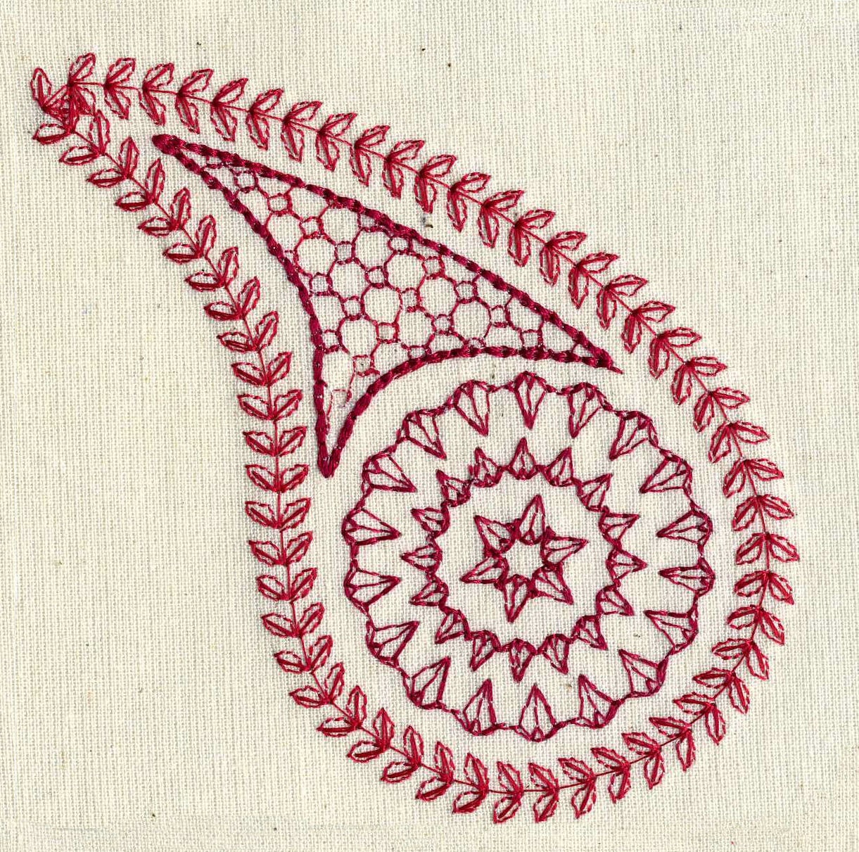 Redwork Paisleys Embroidery Design Set Machine Embroidery Designs - Etsy