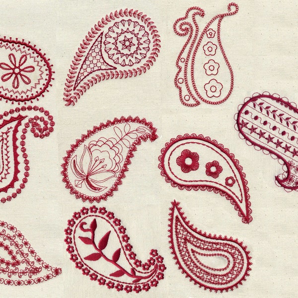 Paisley Embroidery - Etsy