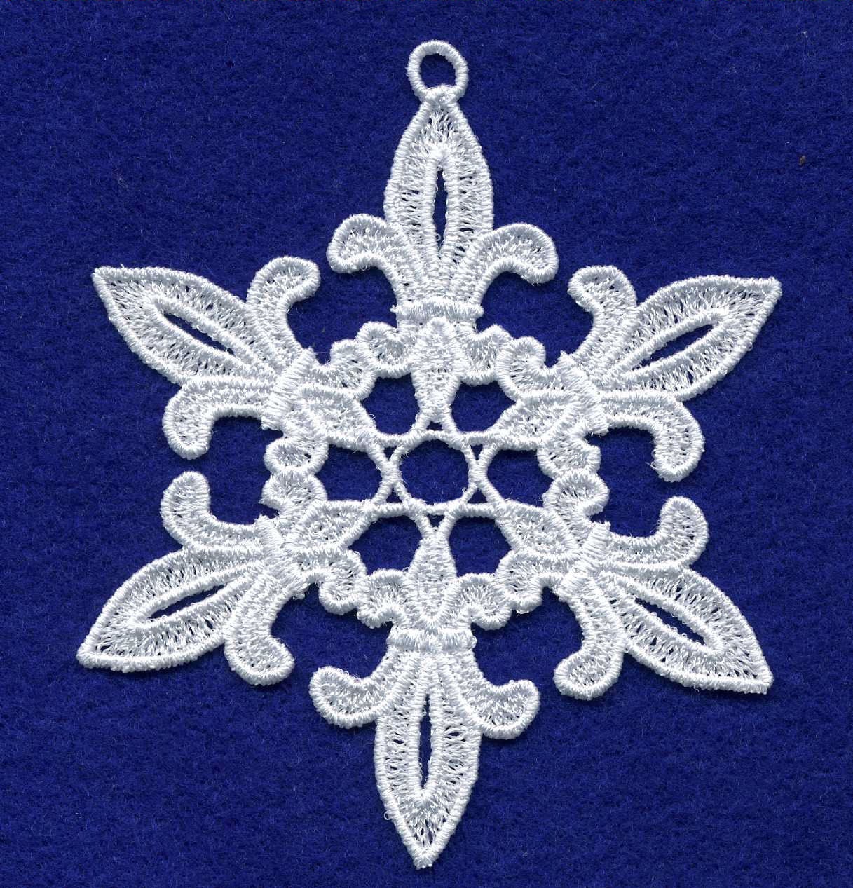 Fleur De Lis Lace Snowflakes Embroidery Design Set Machine - Etsy